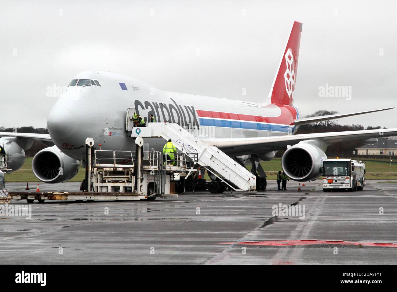 Glasgow Prestwick Airport, Ayrshire, Scotland, UK. Boeing 747/8f ...