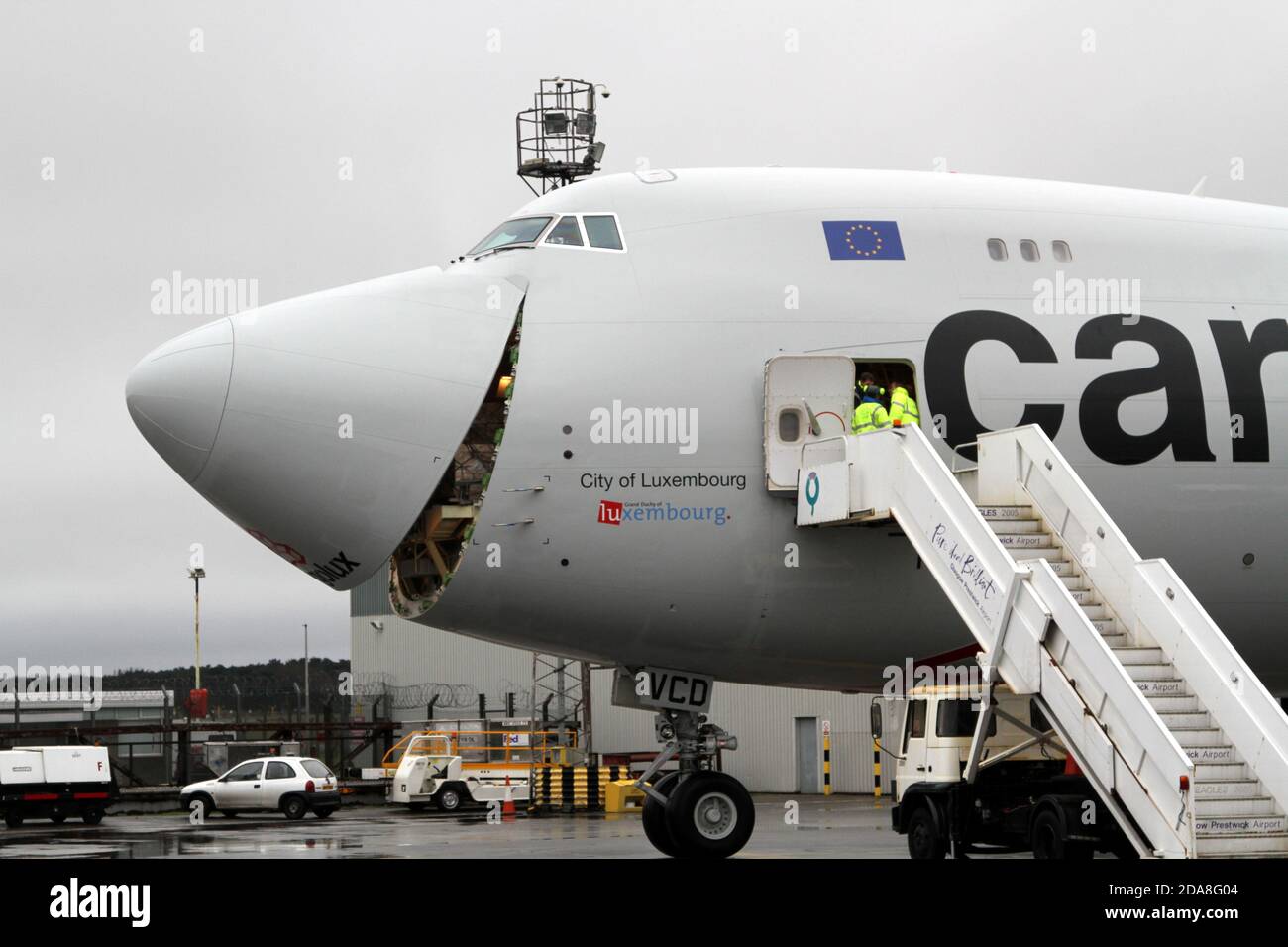 Glasgow Prestwick Airport, Ayrshire, Scotland, UK. Boeing 747/8f ...