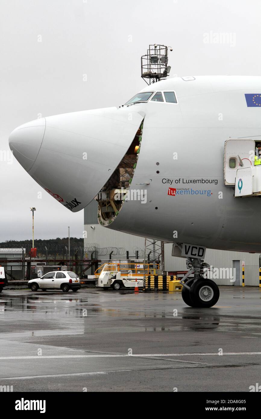 Glasgow Prestwick Airport, Ayrshire, Scotland, UK. Boeing 747/8f ...