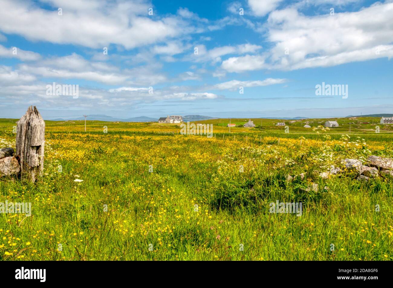The small settlement of Eoligarry in the north of the Isle of Barra in ...