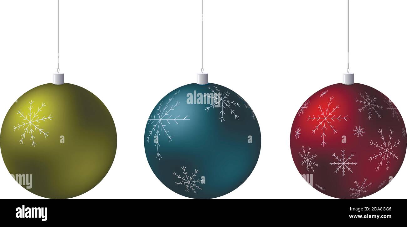 Shiny christmas tree decorations Stock Vector Images - Alamy