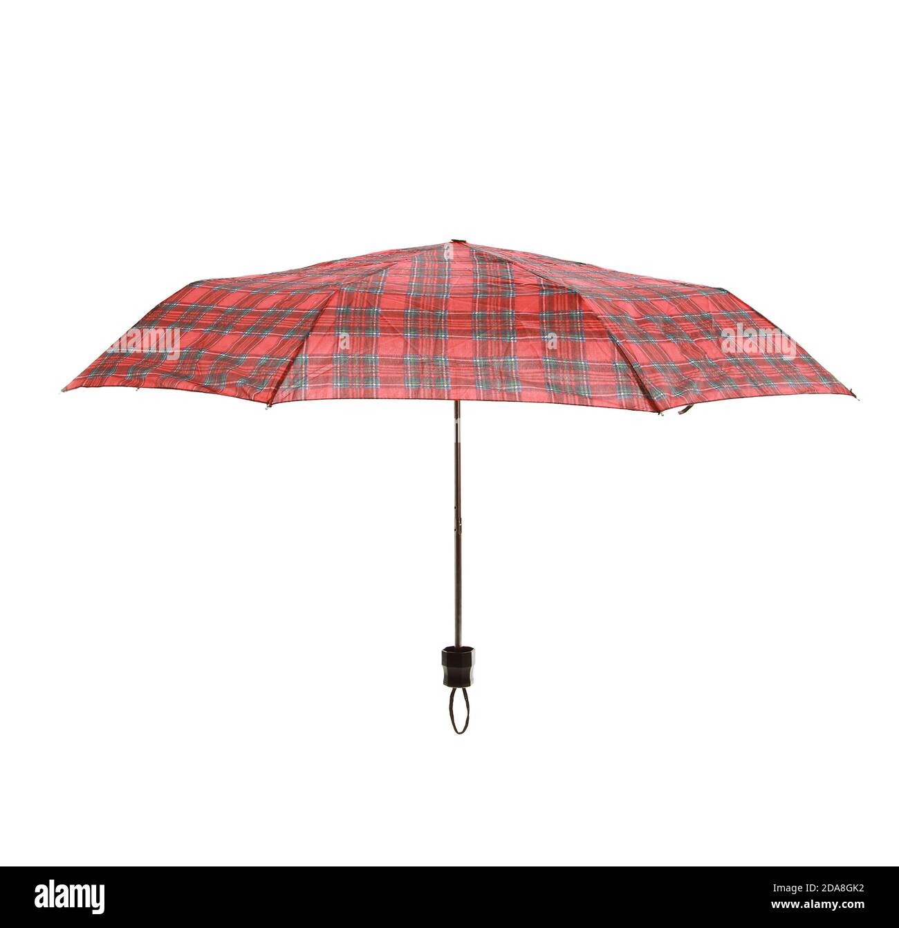 Open red umbrella isolated on a white background Stock Photo - Alamy