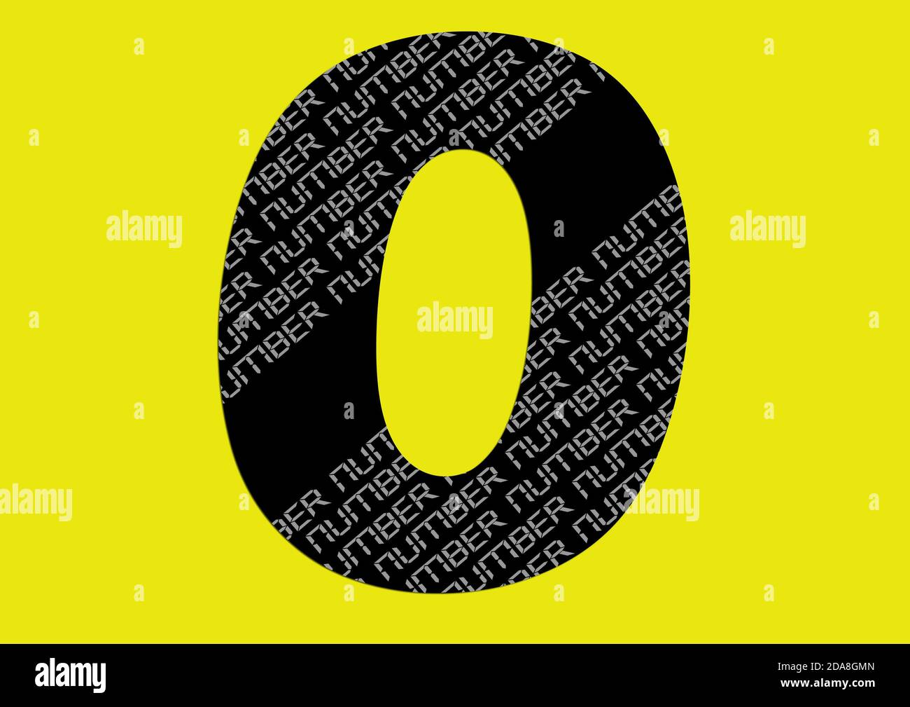 Black and white number zero design for decoration Stock Photo - Alamy