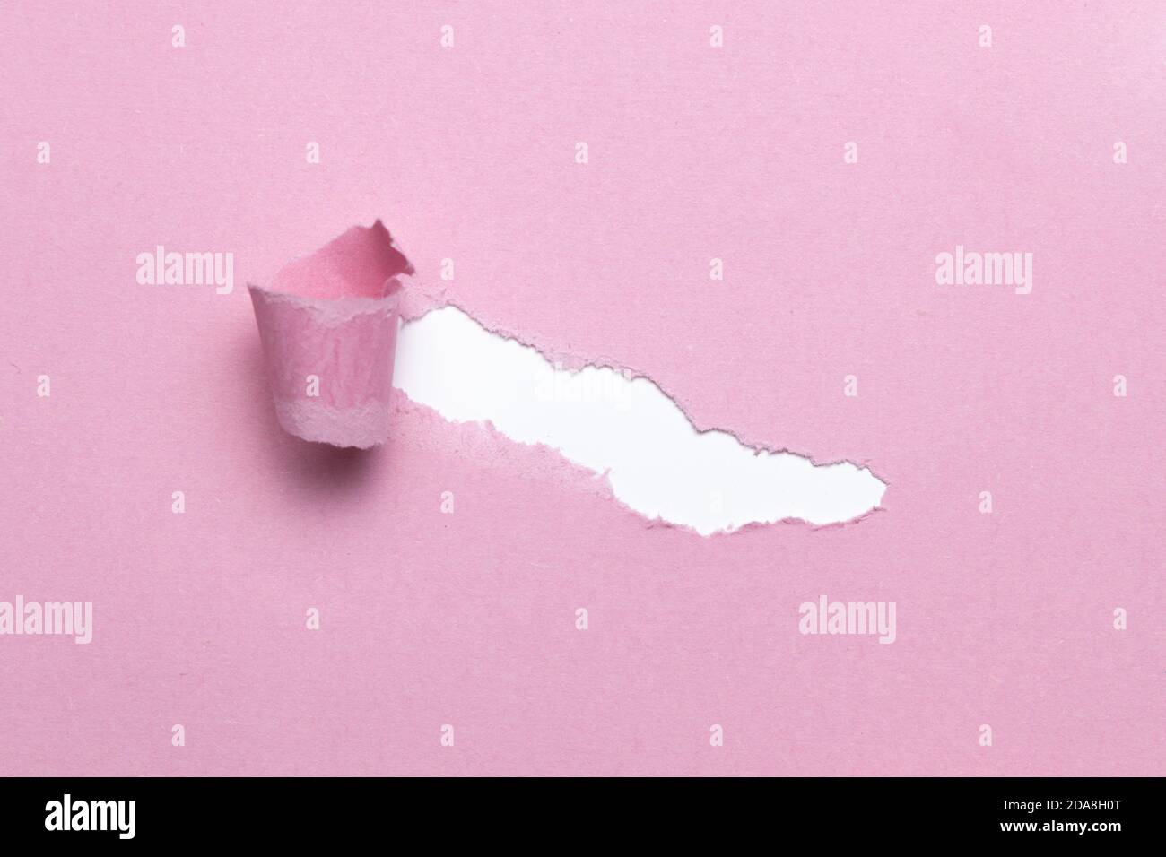 Breach or peeled of paper for hidden text used as template or mockup on ...