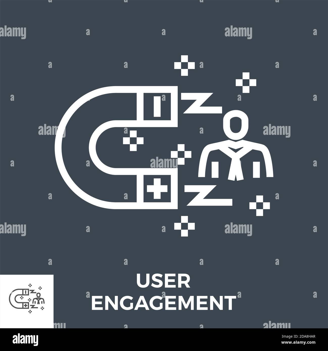 User engagement icon linear Stock Vector Images - Alamy
