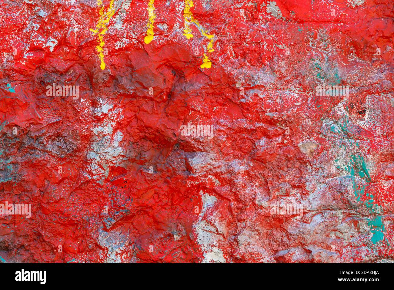 Red Painted Natural Stone Texture Stock Photo - Alamy
