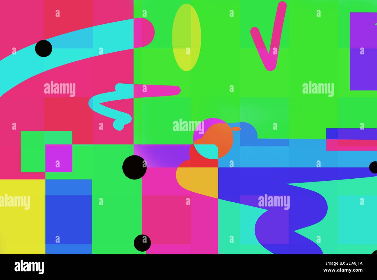 Original fun crew multi-color fantasy with geometric wow shapes Stock ...