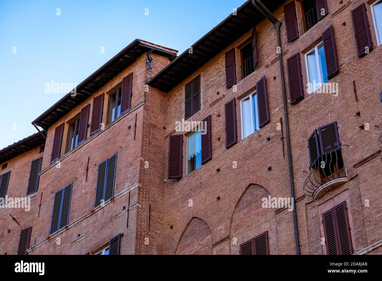The Medieval Residential Buildings of Siena - Tuscany, Italy Stock ...