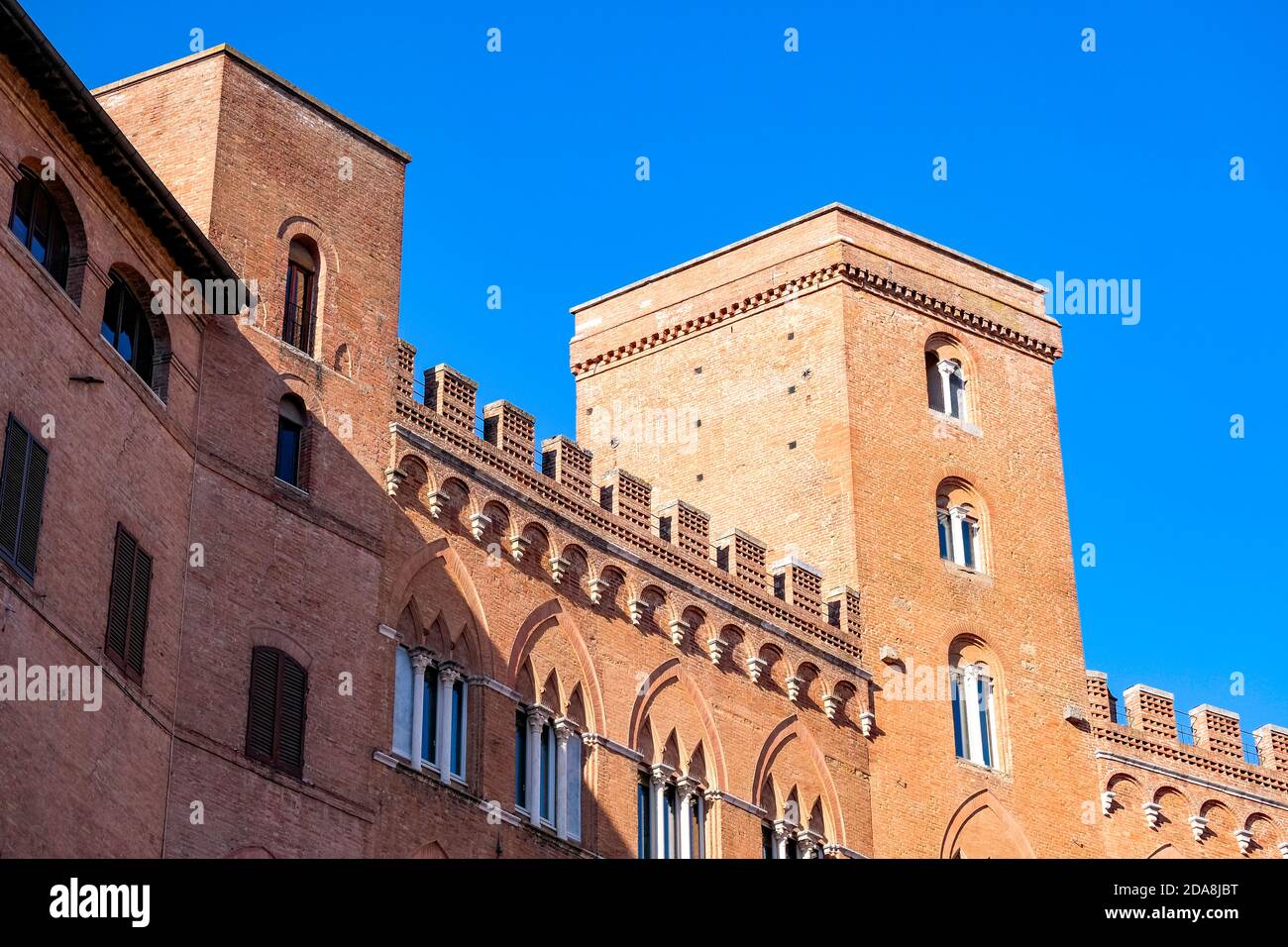 The Medieval Residential Buildings of Siena - Tuscany, Italy Stock ...
