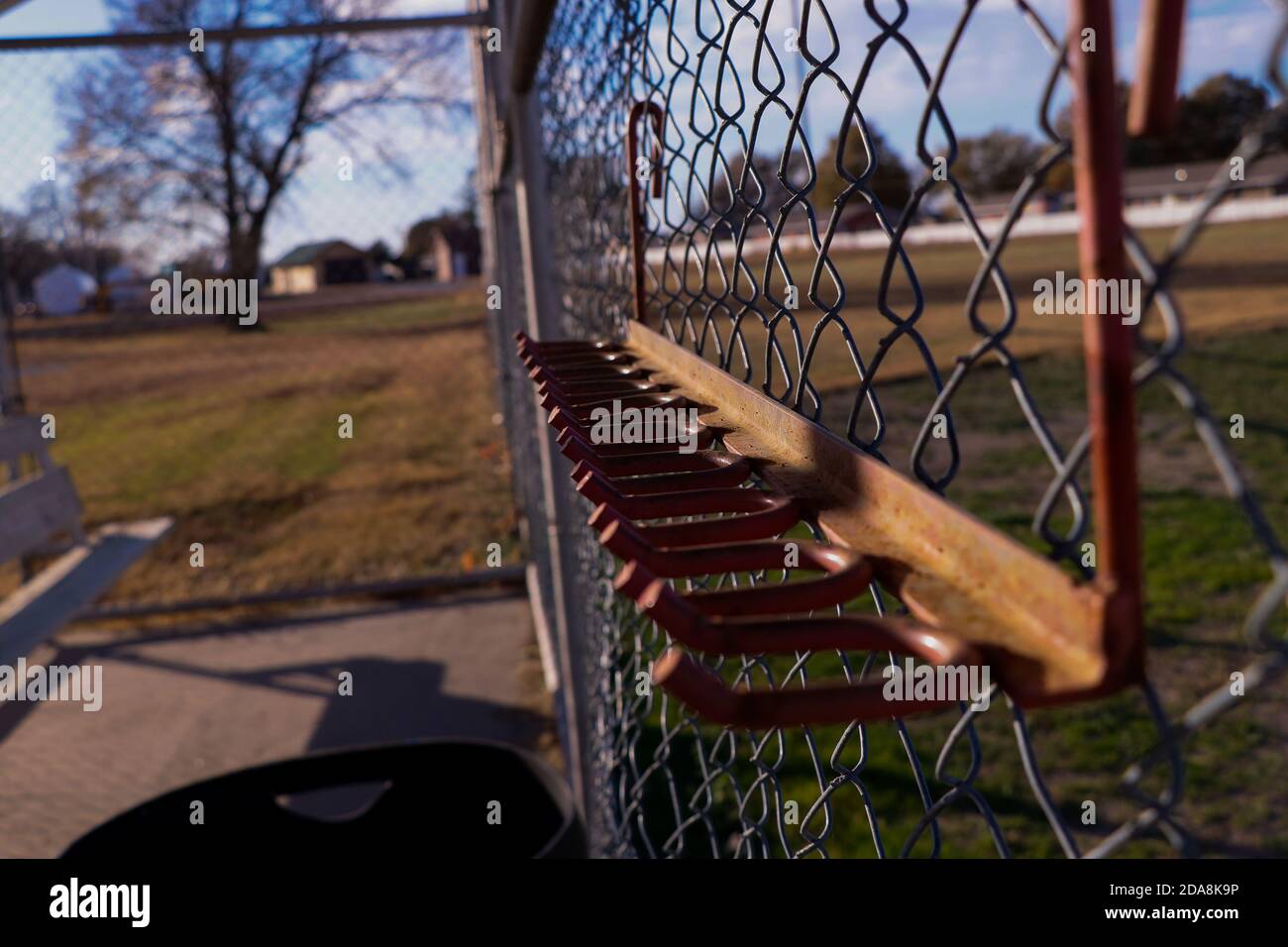 Empty baseball bat rack hi-res stock photography and images - Alamy