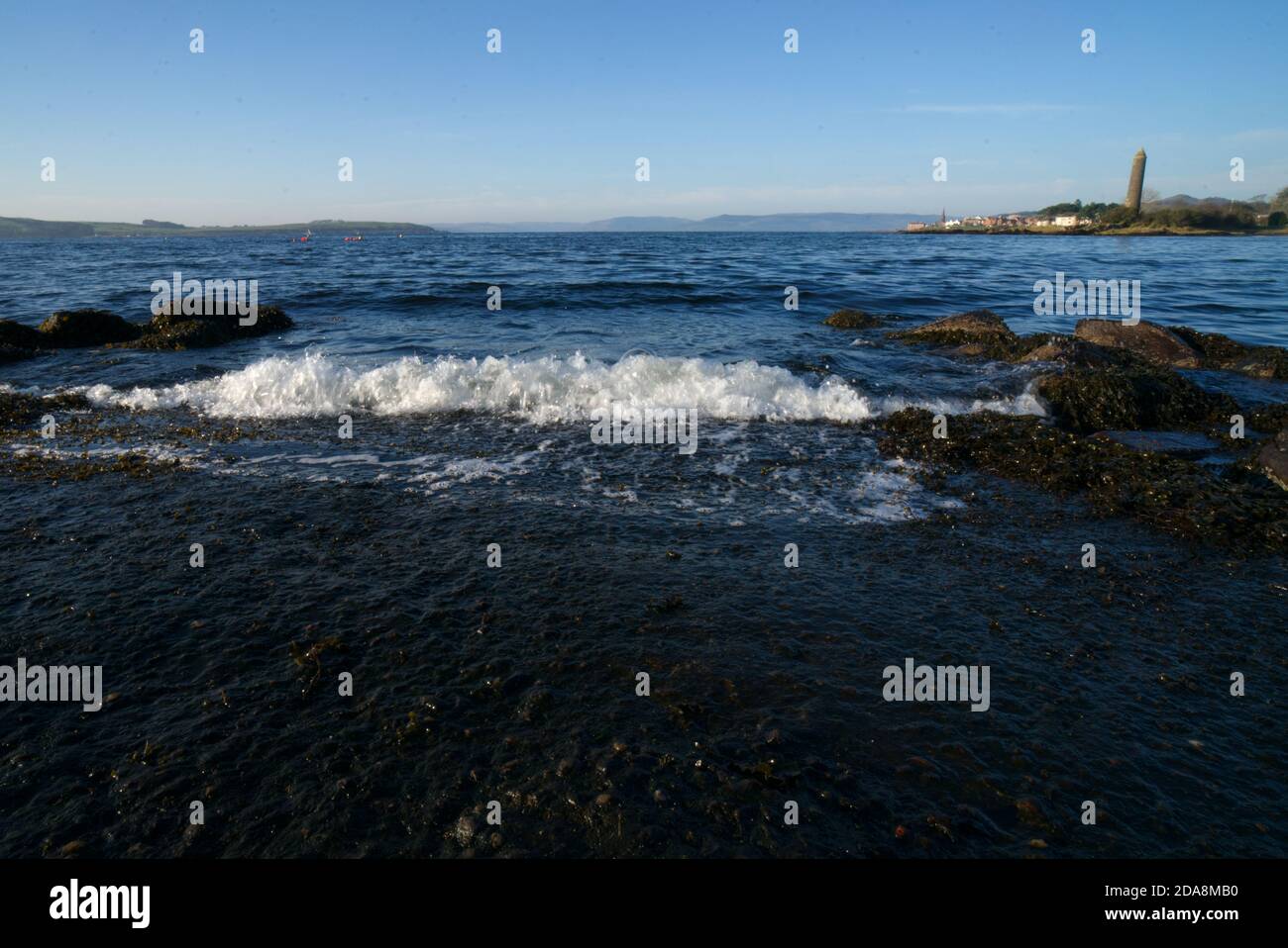 The "Pencil" monument commemorating the Battle of Largs, which stands ...