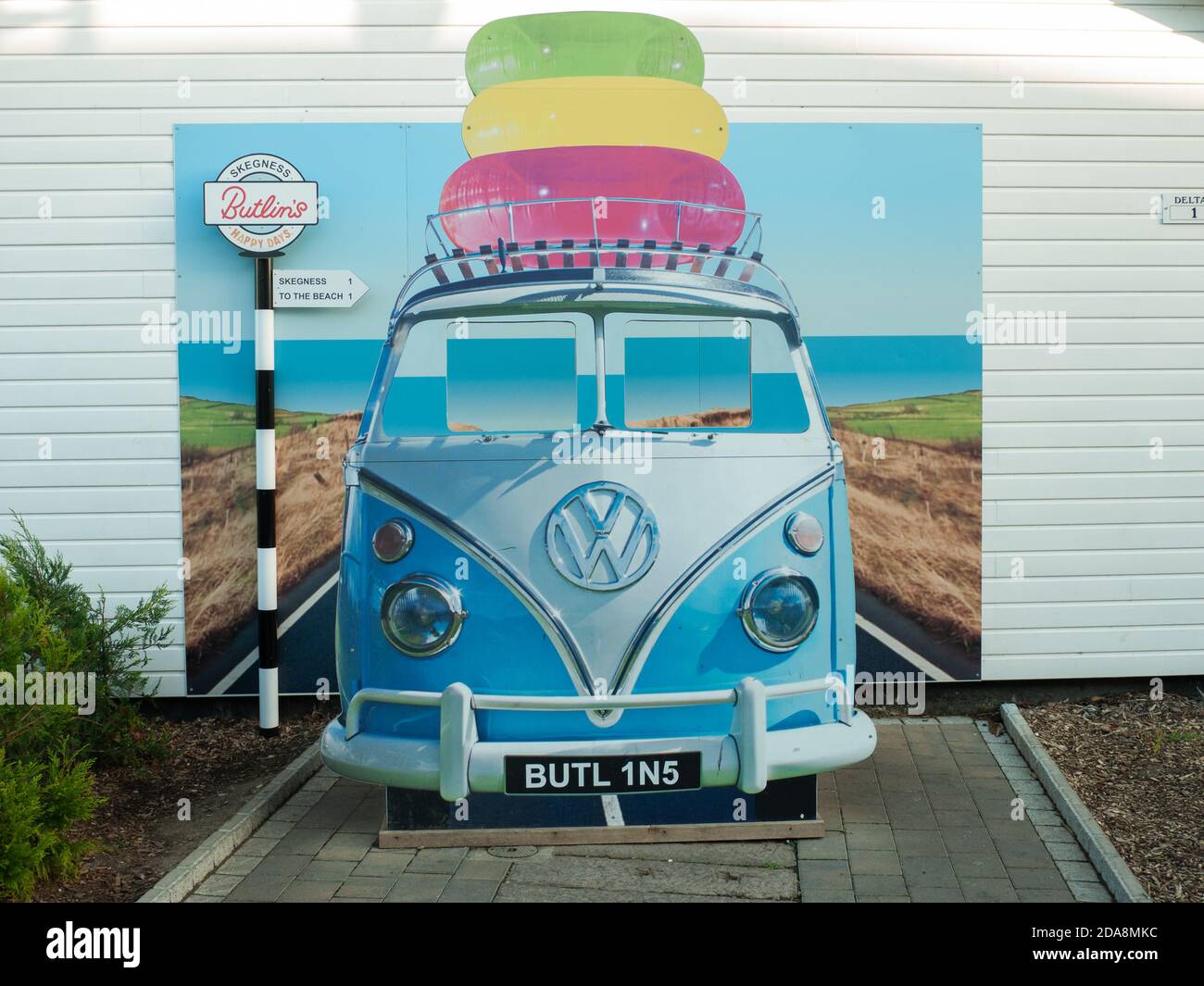 A "Face in Hole"/"Peep Board" Volkswagen at Butlins in Skegness ...