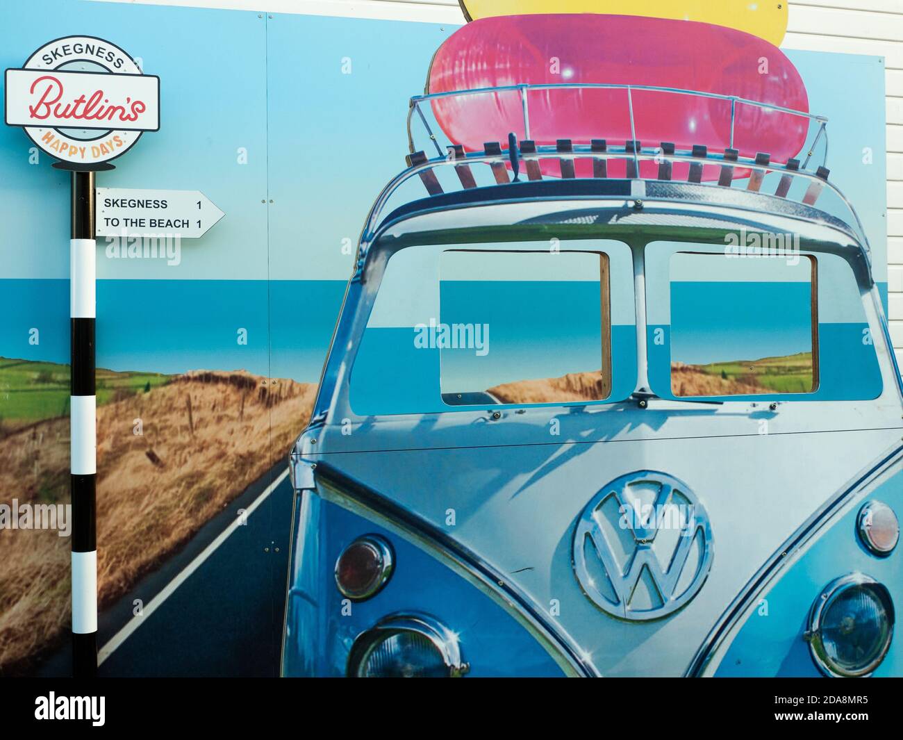 A "Face in Hole"/"Peep Board" Volkswagen at Butlins in Skegness ...