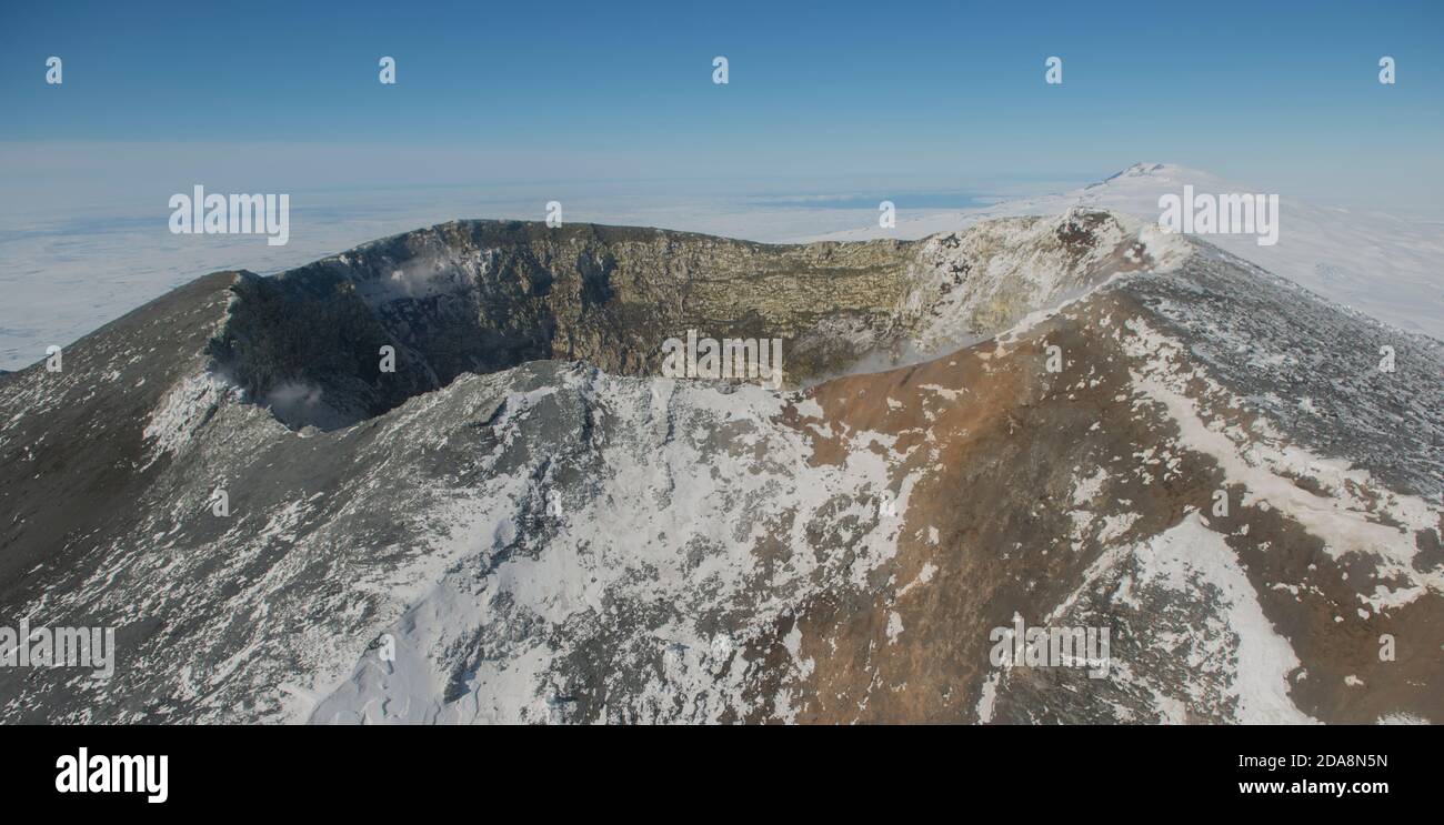 The summit crater of Mount Erebus, Antarctica Stock Photo - Alamy