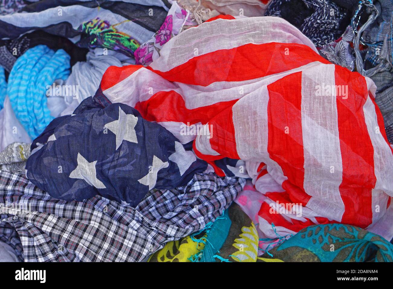 American flag at bunch of clothes United States Stock Photo - Alamy