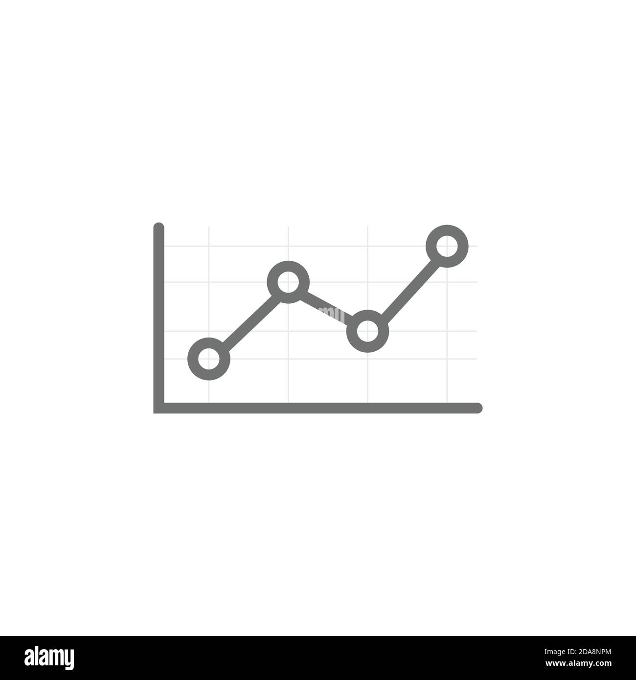 Vector increasing Business graph and chart, growth linear chart. Stock ...