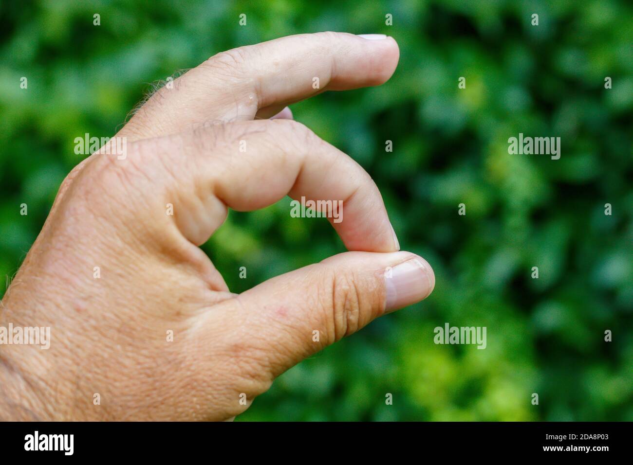 Man Hand With Fingers Forming Shape "O Stock Photo - Alamy