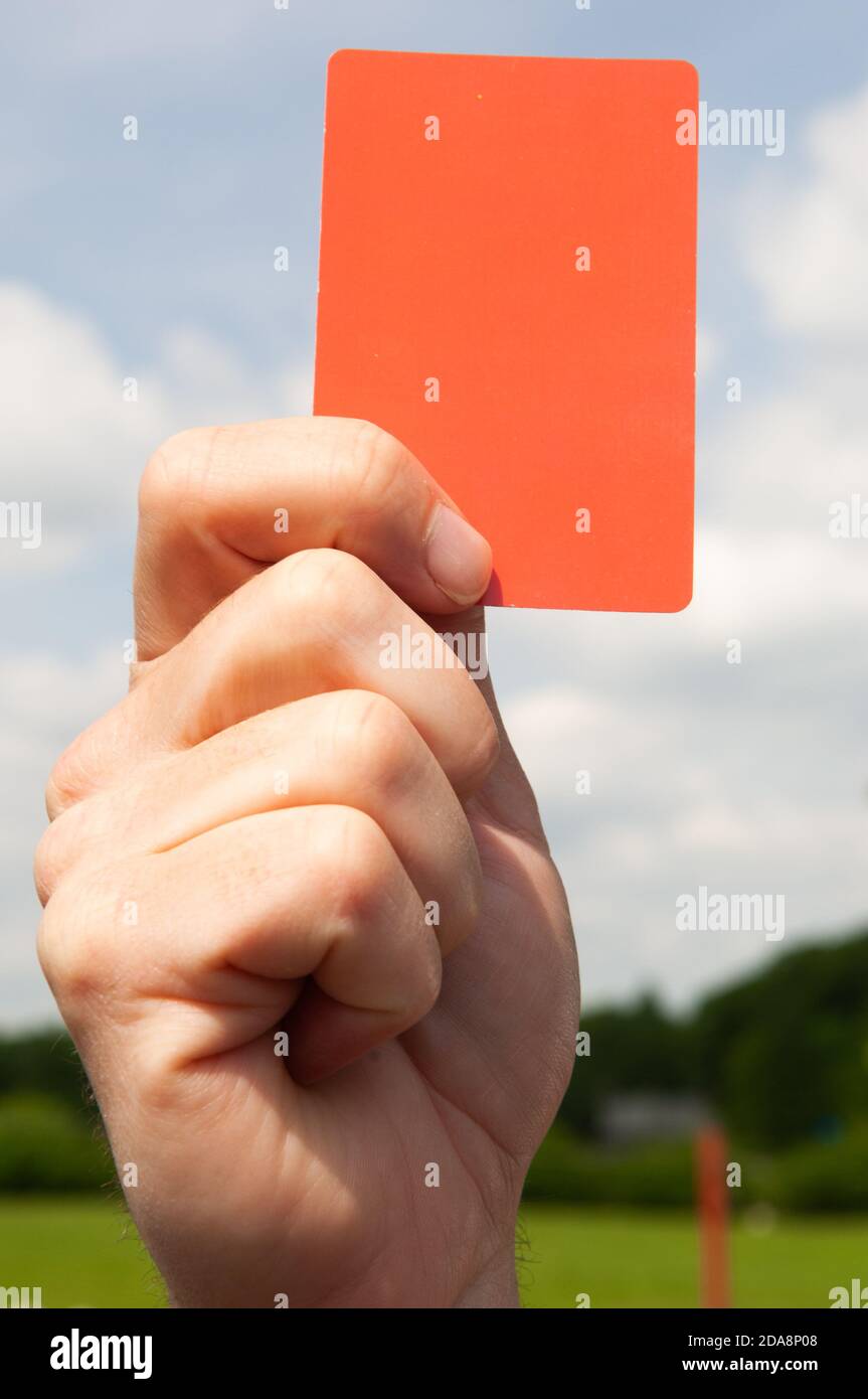 Rugby referee red card hi-res stock photography and images - Alamy