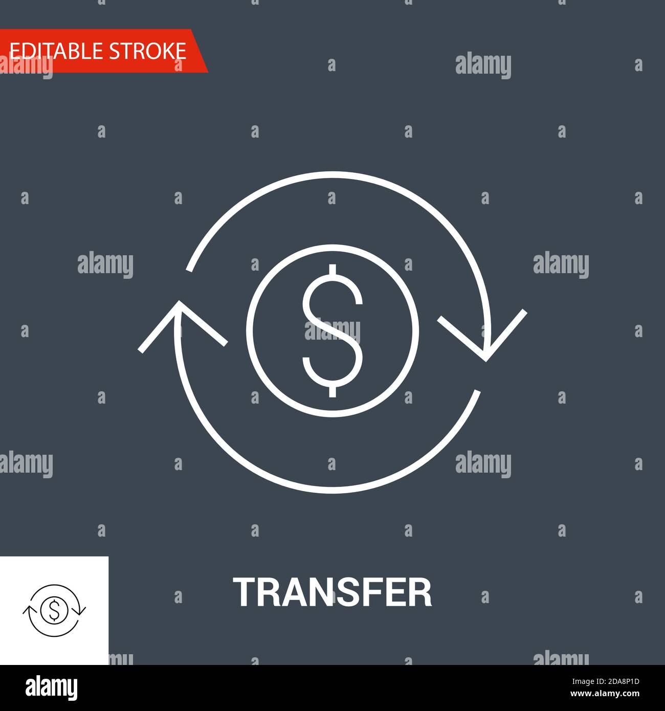 Transfer Icon. Thin Line Vector Illustration Stock Vector Image & Art ...