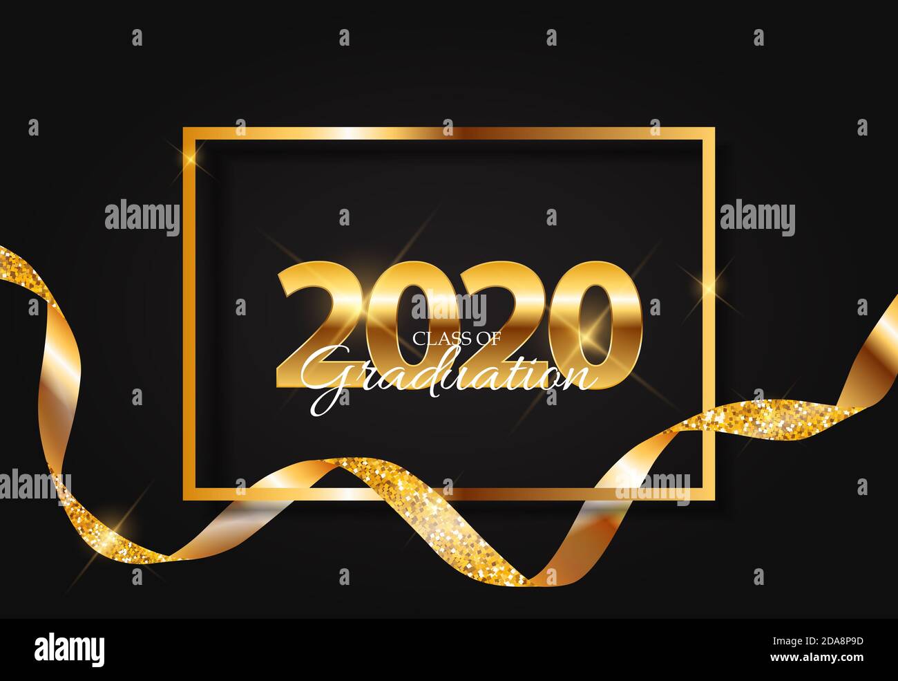 Class of 2020 Graduarion Education Background. Illustration Stock Photo ...
