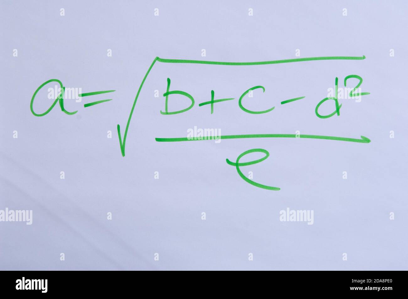 A mathematical formula written on a flipchart Stock Photo - Alamy
