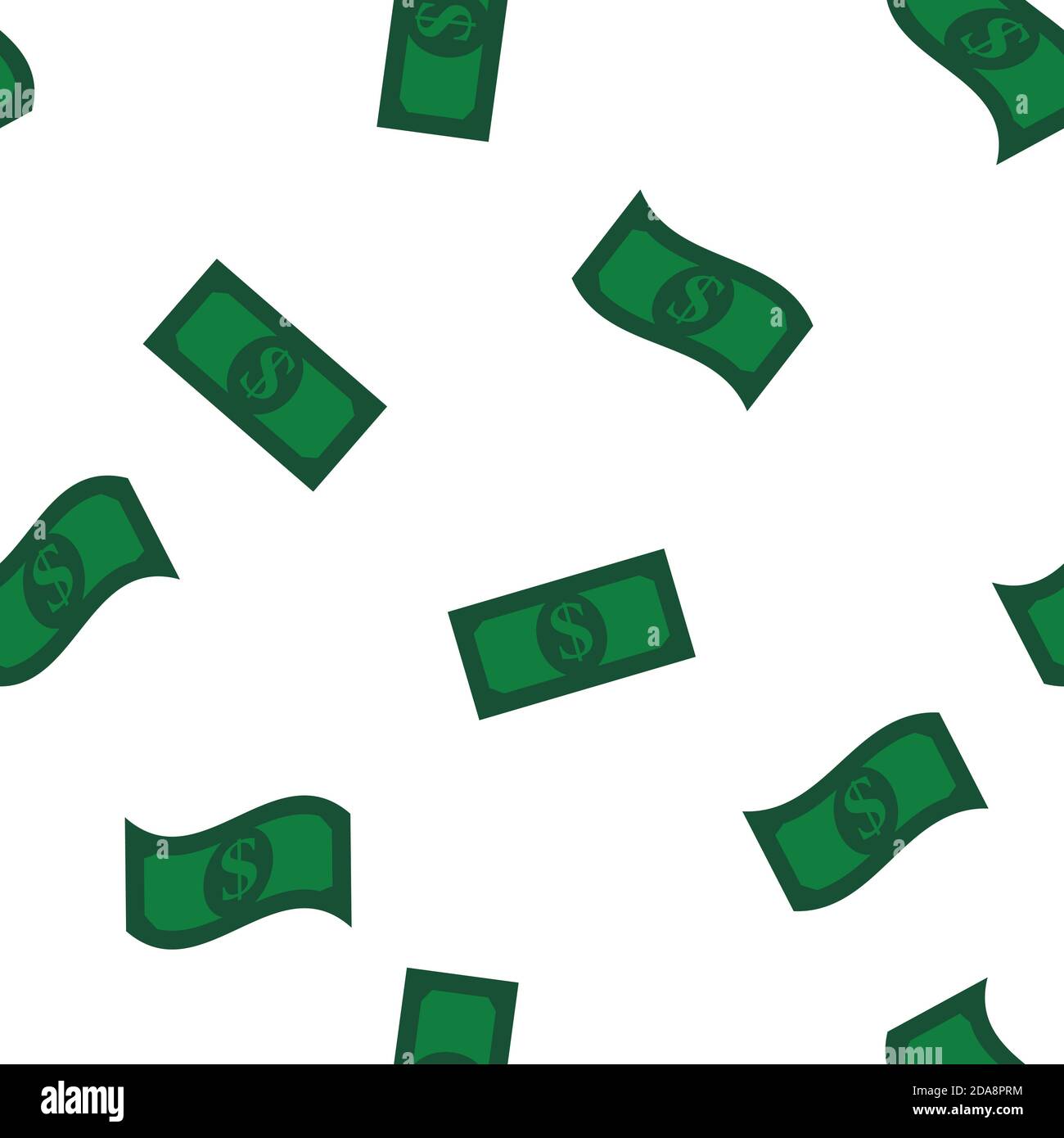 Money seamless pattern. Green dollar bills Stock Photo - Alamy