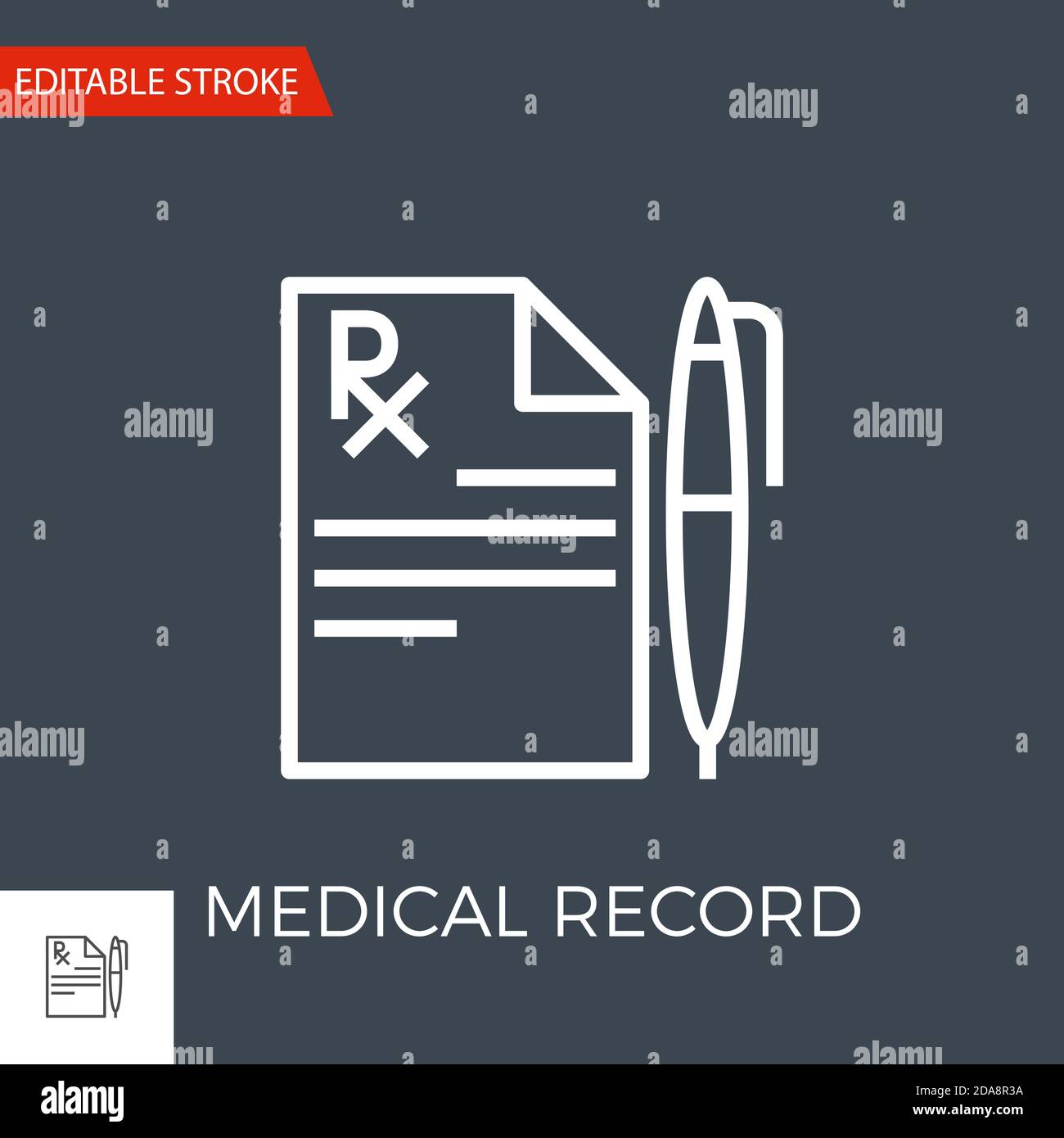 Medical Record Vector Icon Stock Vector Image & Art - Alamy