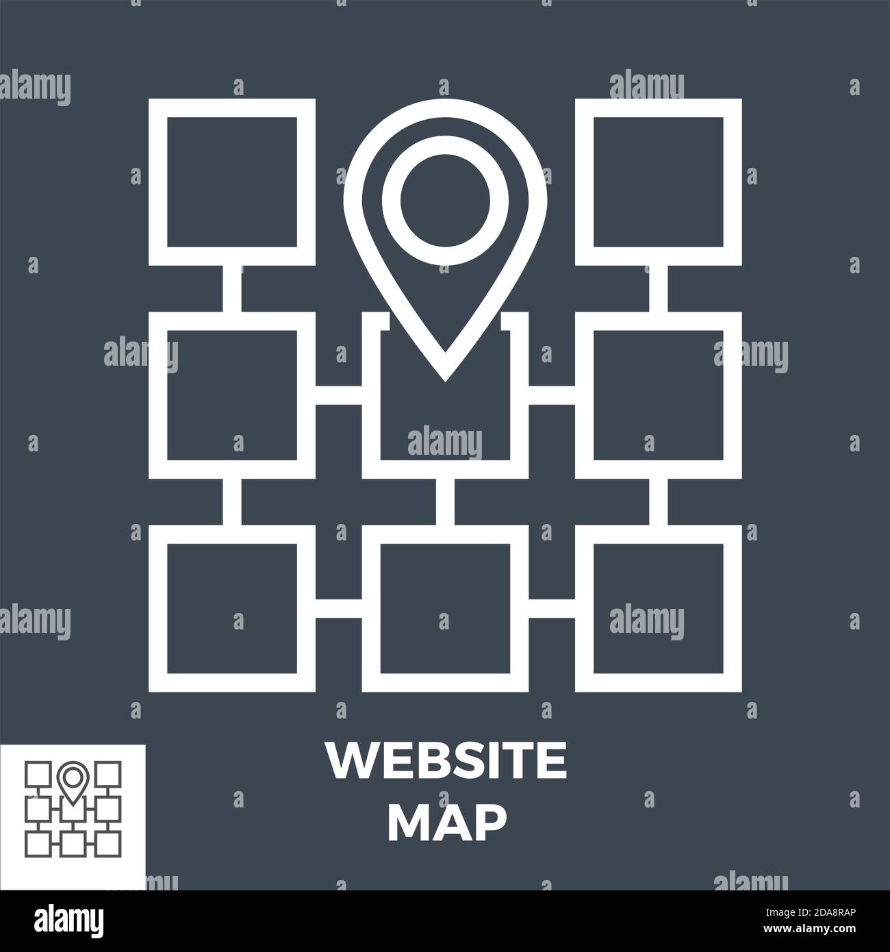 Website Map Line Icon Stock Vector Image & Art - Alamy