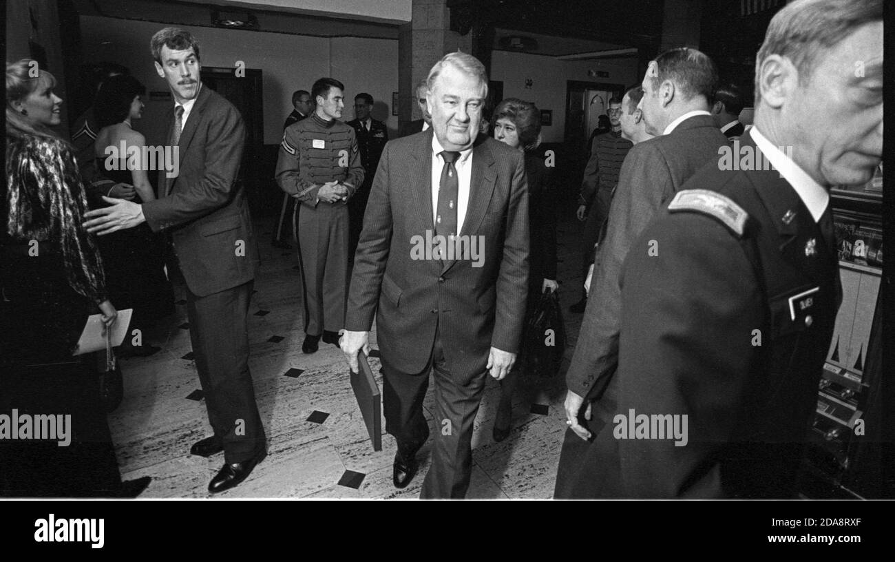 US Attorney General Edwin Meese III at the US Military Academy at West ...