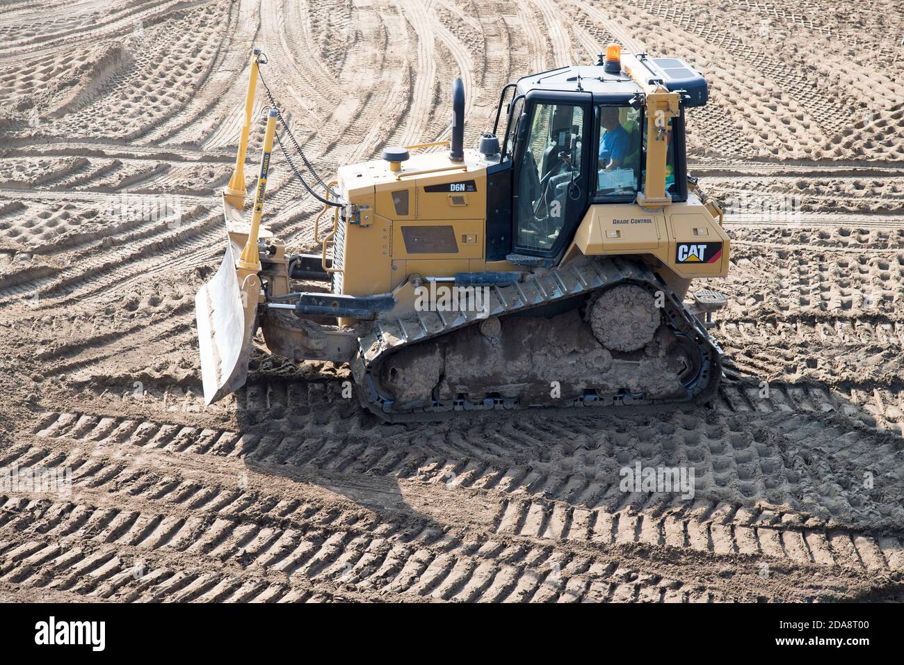 Road construction on expressway S6 in Gdynia, Poland. September 15th ...