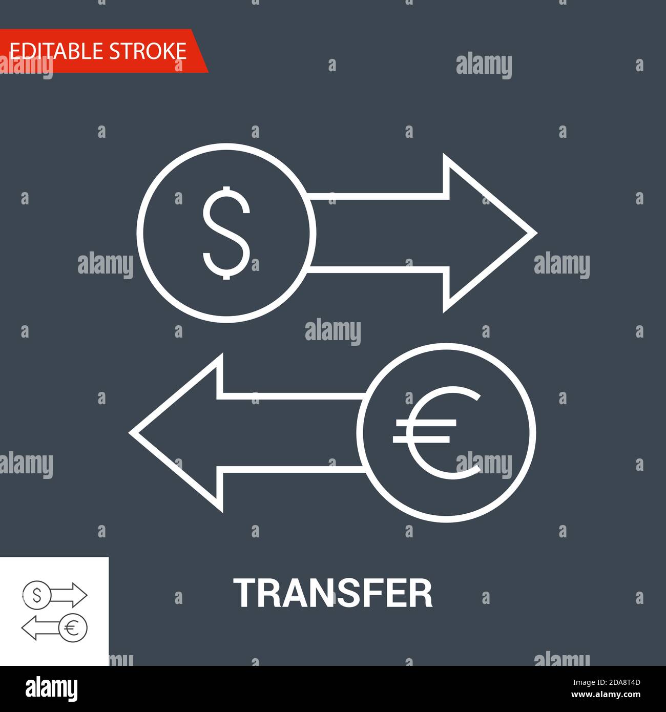 Transfer Icon. Thin Line Vector Illustration Stock Vector Image & Art ...