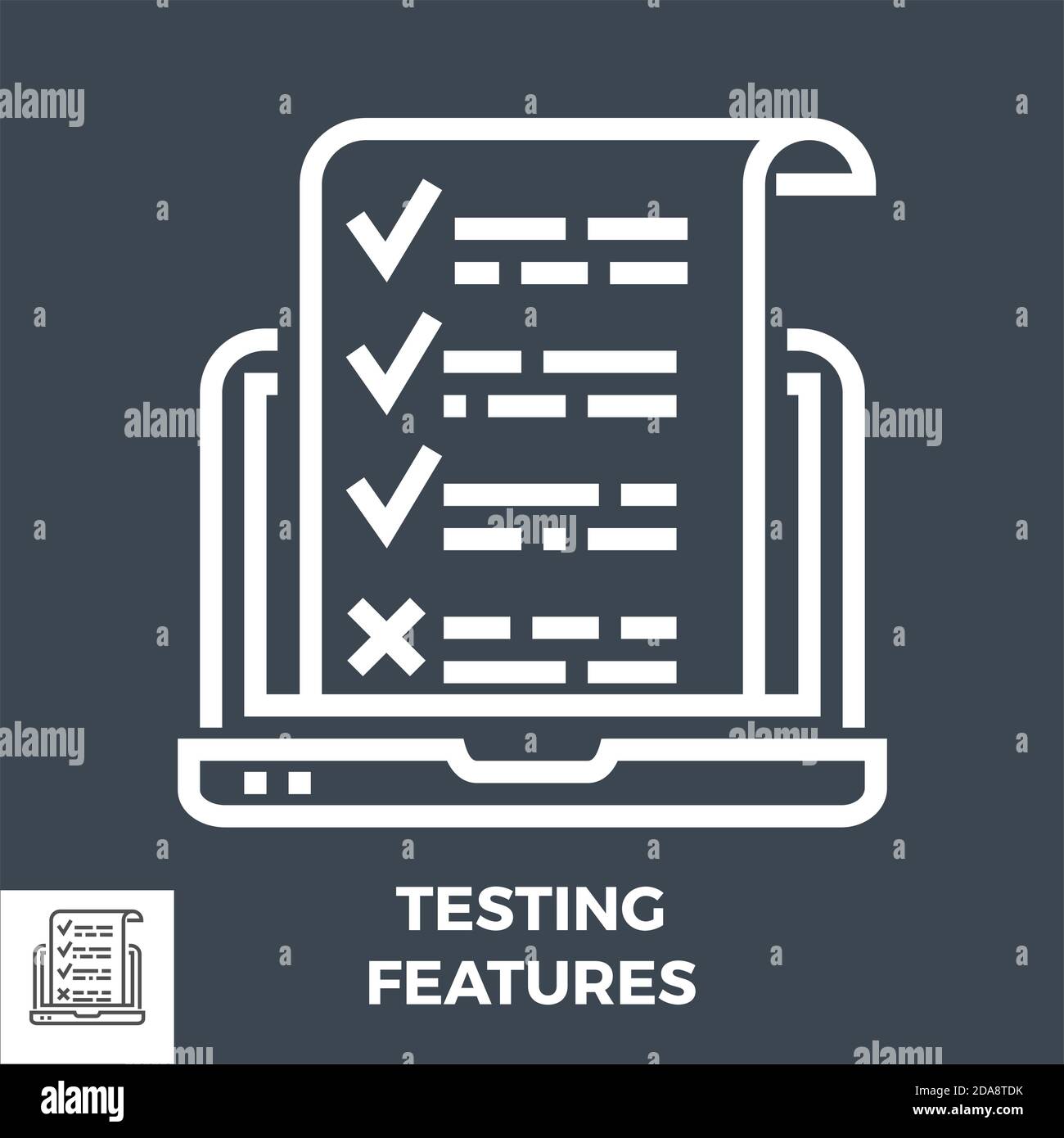 Testing Features Line Icon Stock Vector Image & Art - Alamy