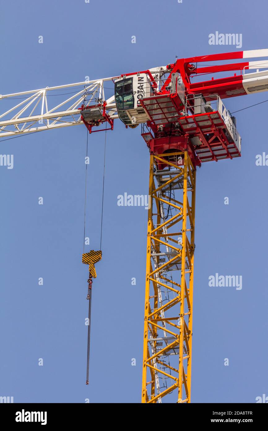 Suspended load on the building site Stock Photo - Alamy