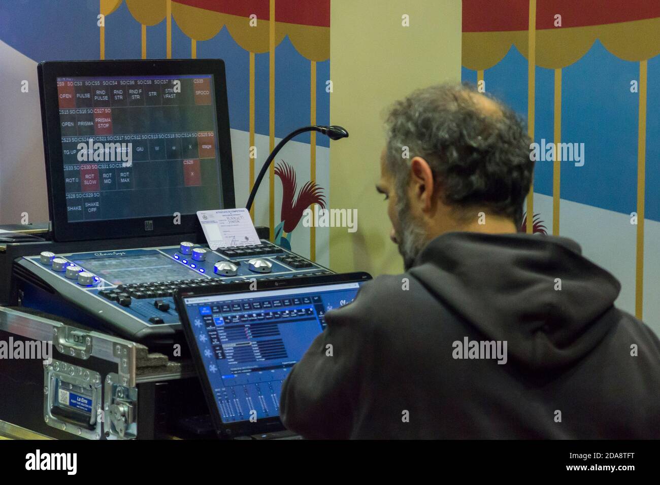 Sound technician at work Stock Photo - Alamy