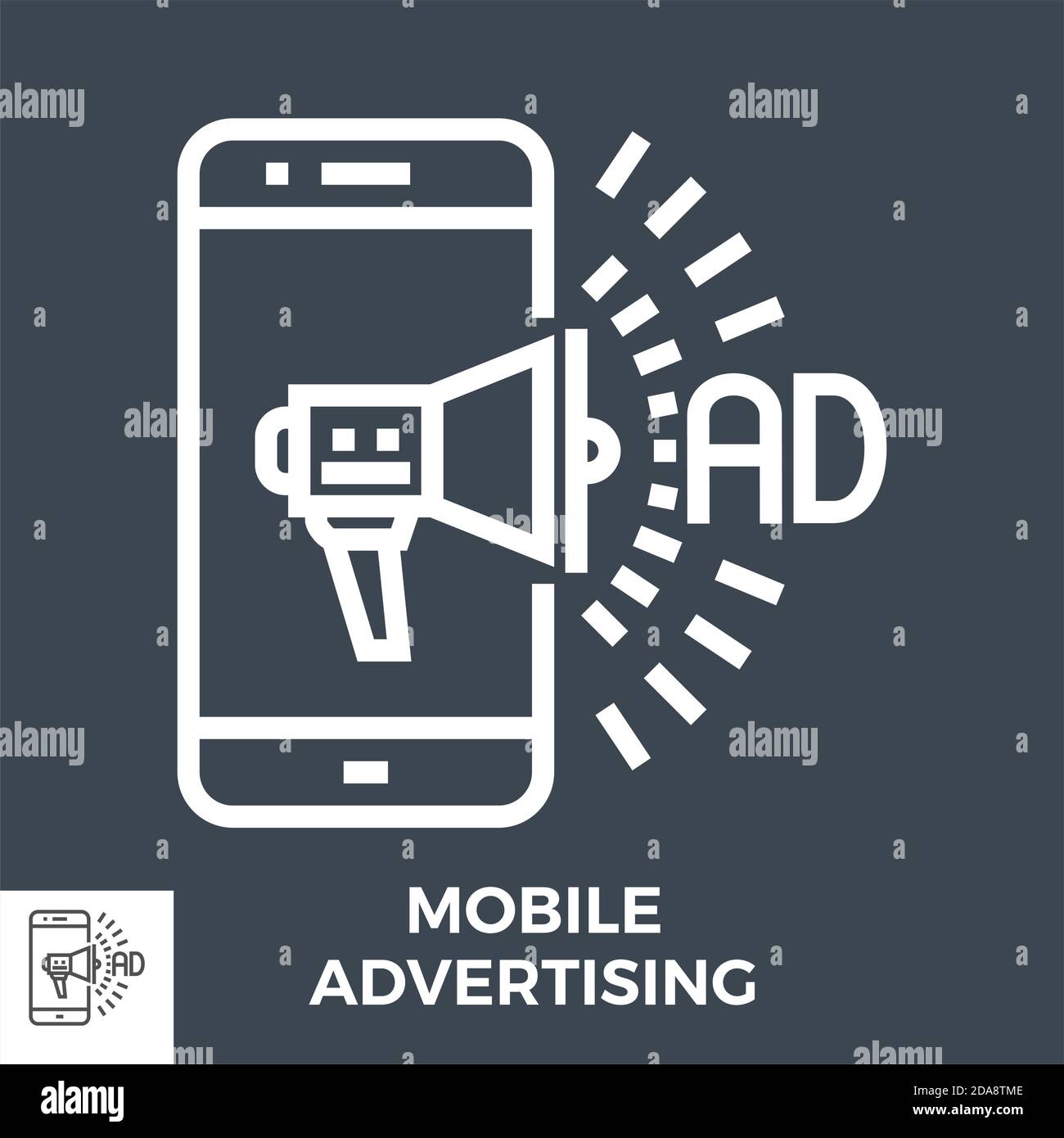Mobile advertising concept on Stock Vector Images - Alamy