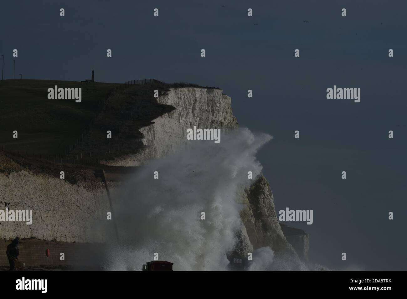 Heavy waves at the East Sussex town Saltdean Stock Photo - Alamy