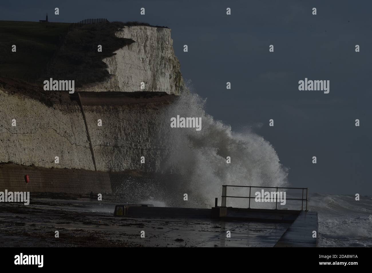 Heavy waves at the East Sussex town Saltdean Stock Photo - Alamy