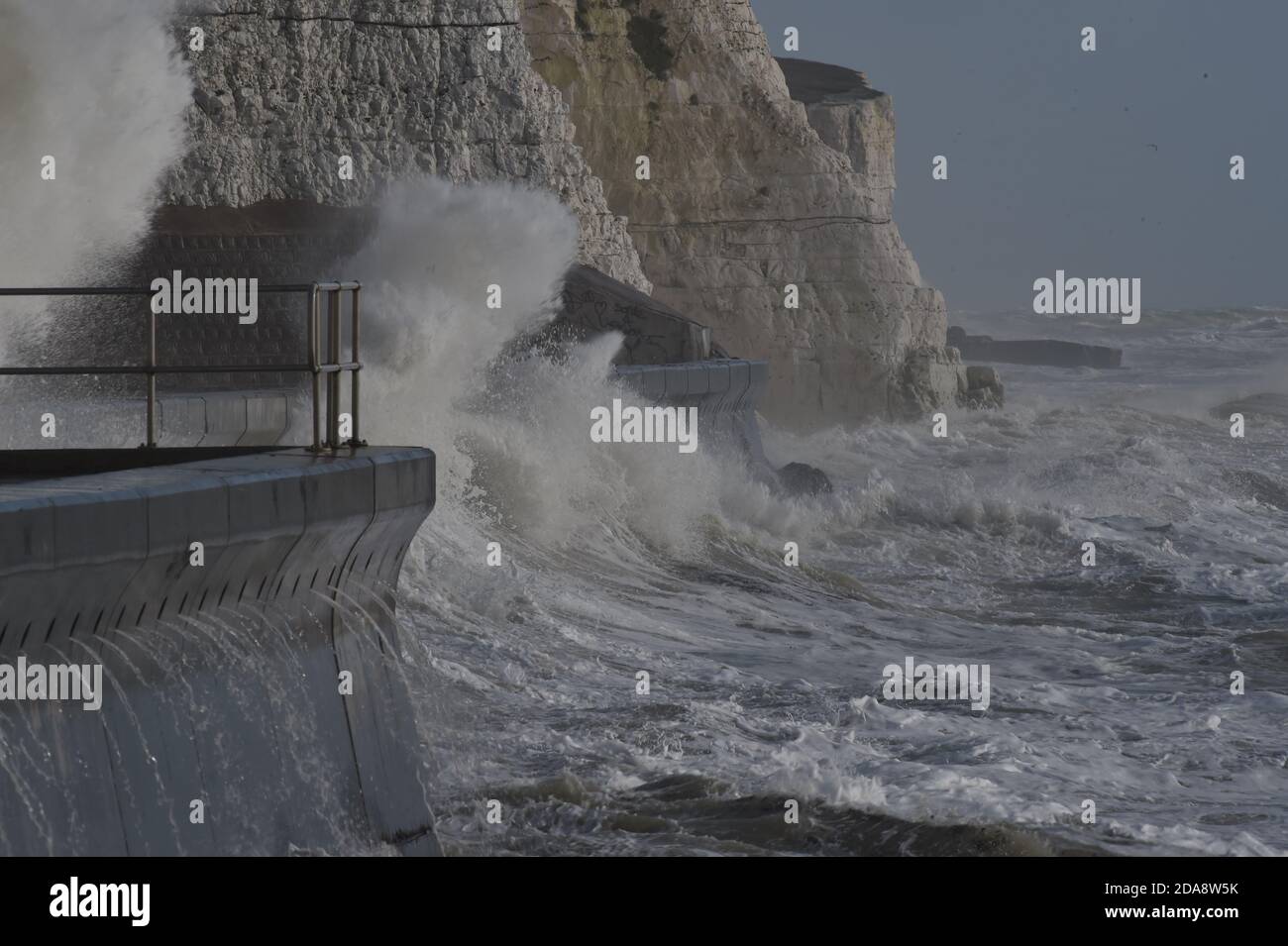 Heavy waves at the East Sussex town Saltdean Stock Photo - Alamy
