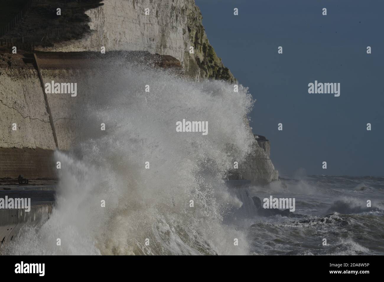 Heavy waves at the East Sussex town Saltdean Stock Photo - Alamy