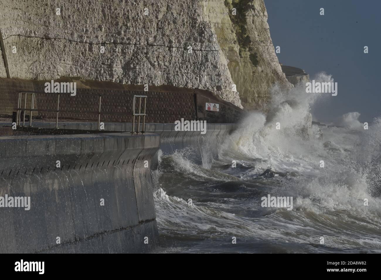 Heavy waves at the East Sussex town Saltdean Stock Photo - Alamy