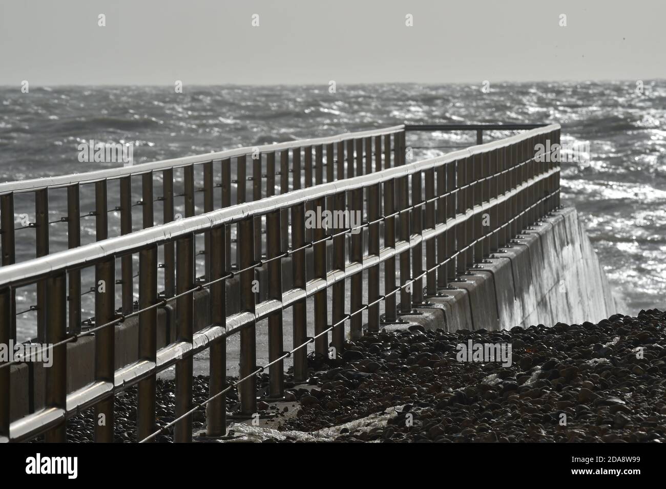 Heavy waves at the East Sussex town Saltdean Stock Photo - Alamy