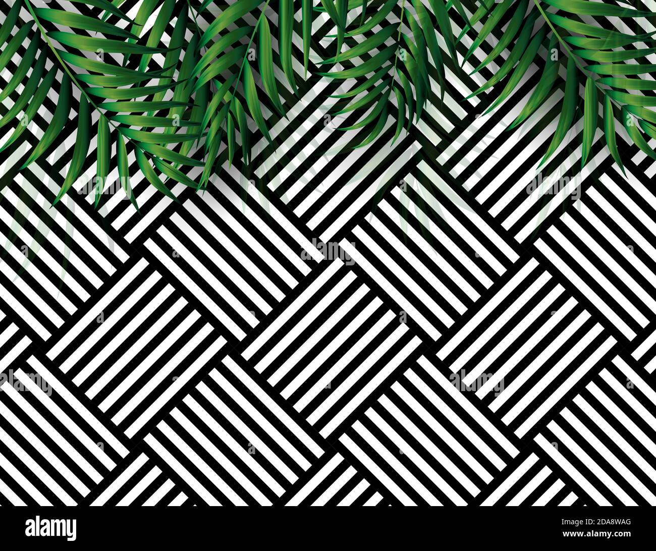 Tropical Natural Palm Background. Illustration Stock Photo - Alamy