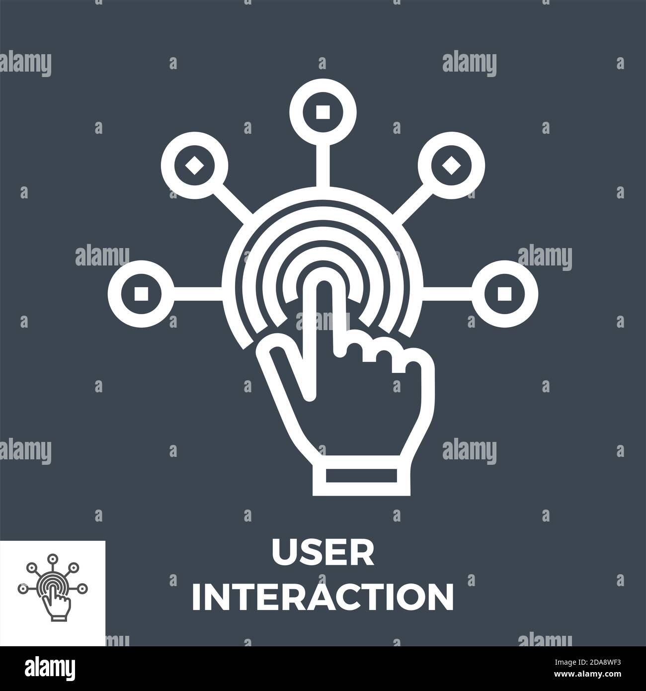 Hand cursor icon linear Stock Vector Images - Alamy