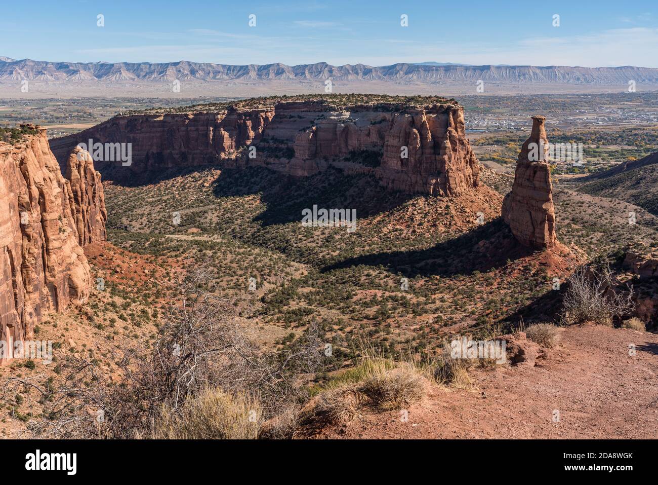 A Wingate sandstone tower called the Independence Monument in Monument ...
