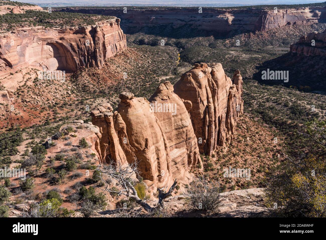 Sandstone formations called the Coke Ovens in Monument Canyon from ...