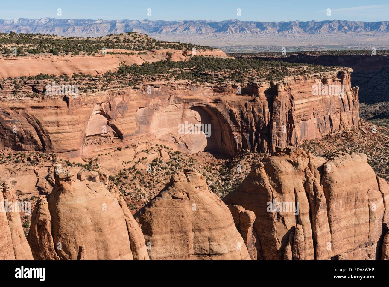 Sandstone formations in Monument Canyon from Artists Point in the ...