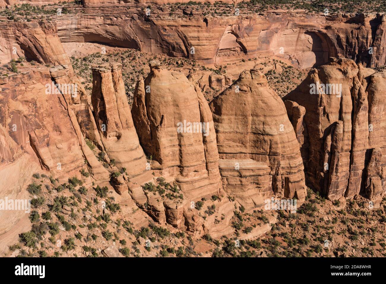 Sandstone formations called the Coke Ovens in Monument Canyon from ...