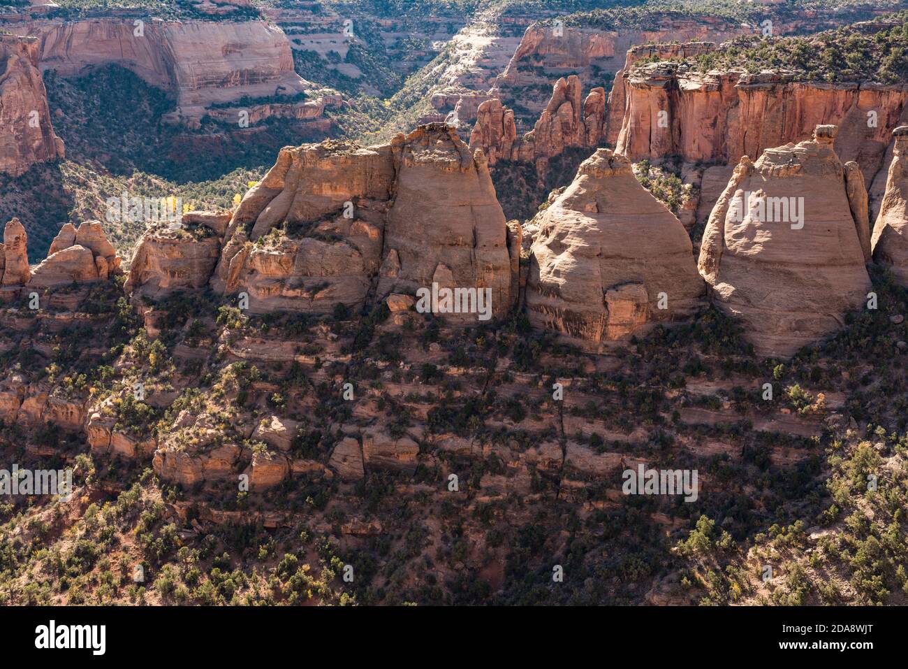 Sandstone formations called the Coke Ovens in Monument Canyon in the ...