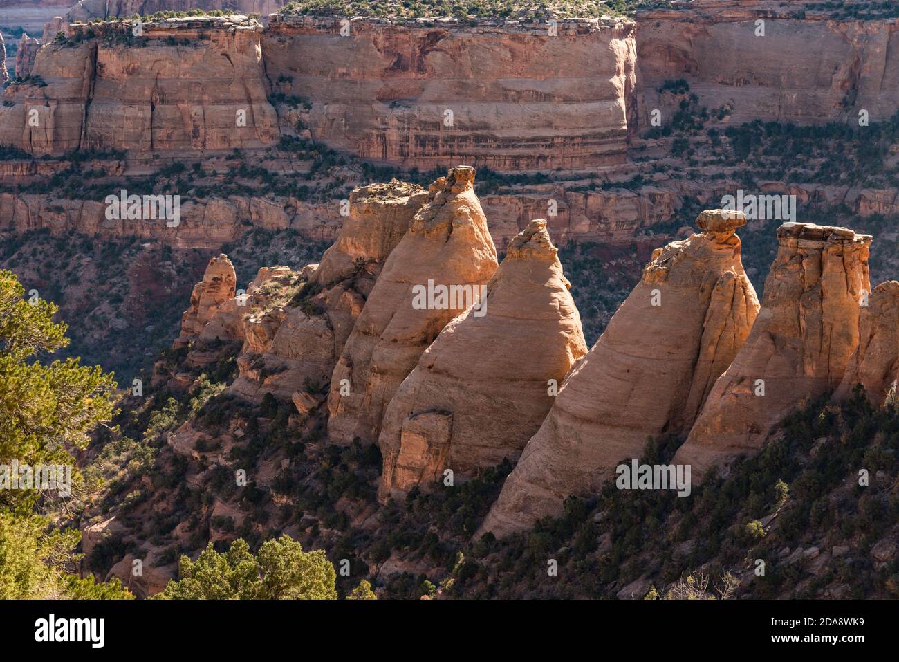Sandstone formations called the Coke Ovens in Monument Canyon in the ...