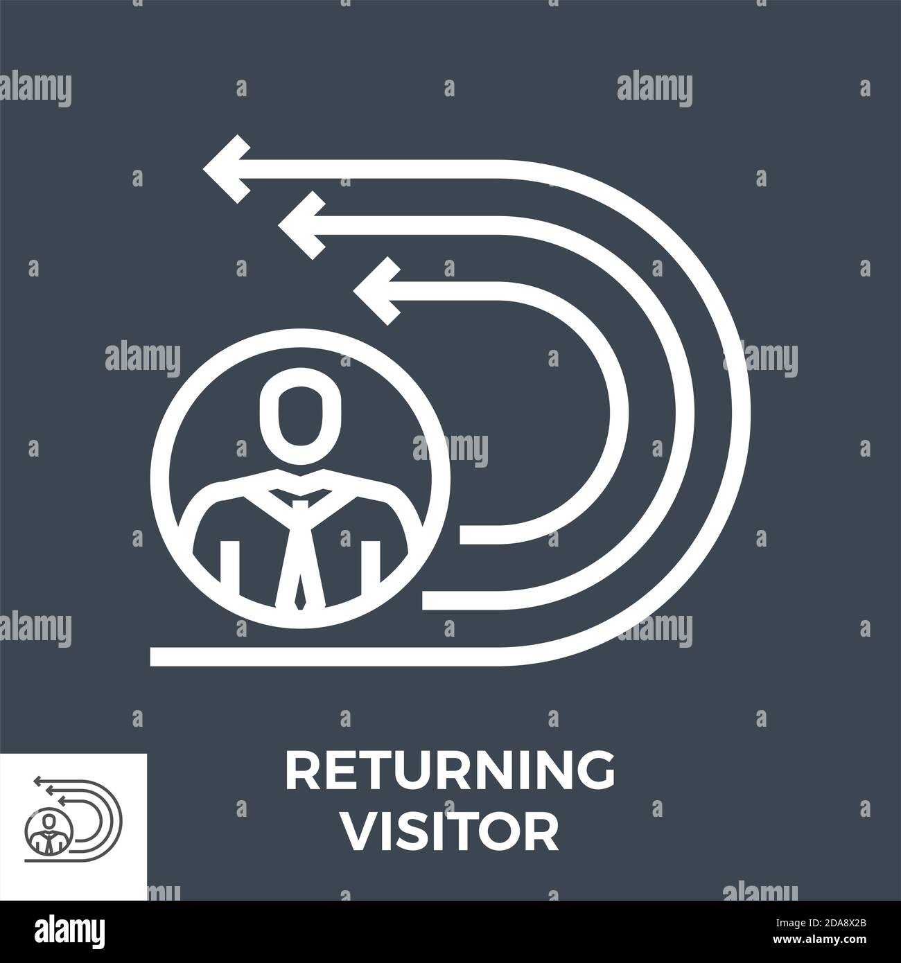 Returning visitor line icon Stock Vector Image & Art - Alamy